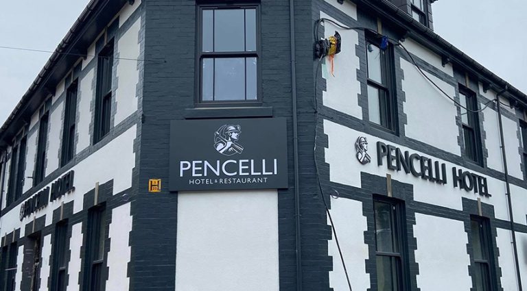 New Signage Installed | Pencelli Hotel Treorchy